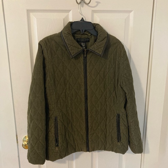 Geoffrey Beene | Jackets & Coats | Geoffrey Beene Green Quilted ...